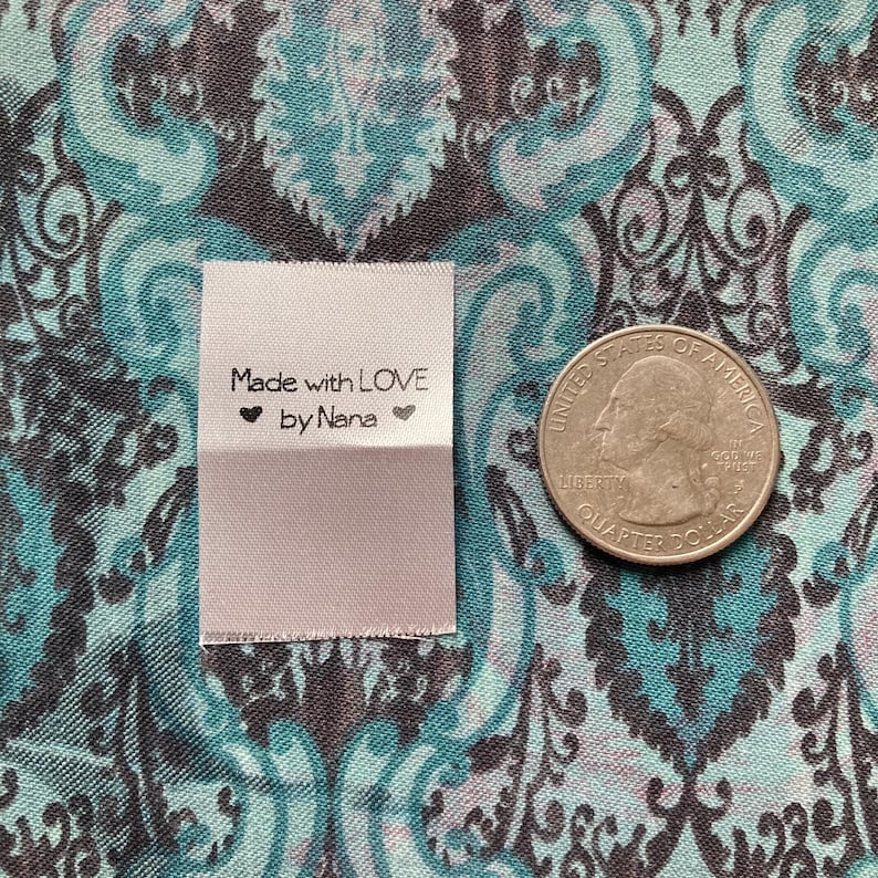 Tiny Made With LOVE by Grandma Tags and Labels, Sewing Knit Crochet ...
