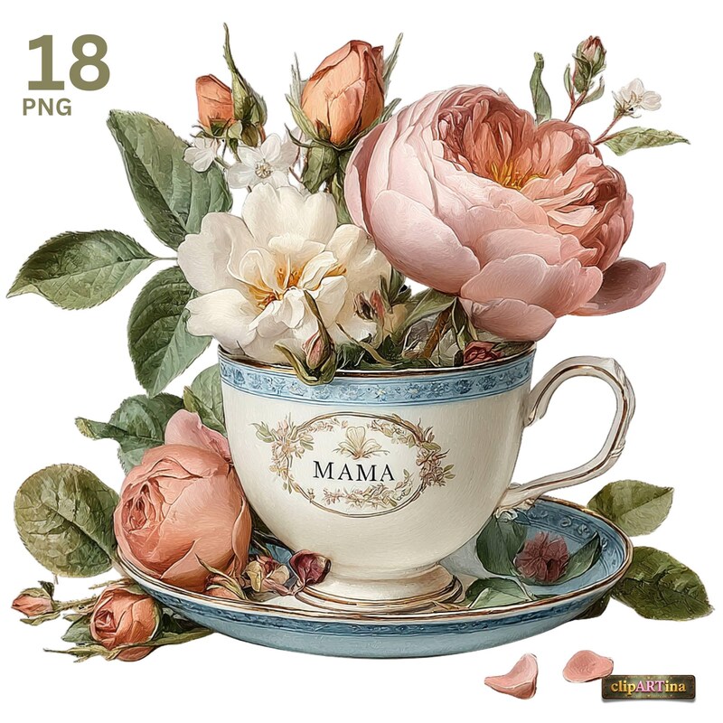 Mothers Day Tea Clipart - Etsy