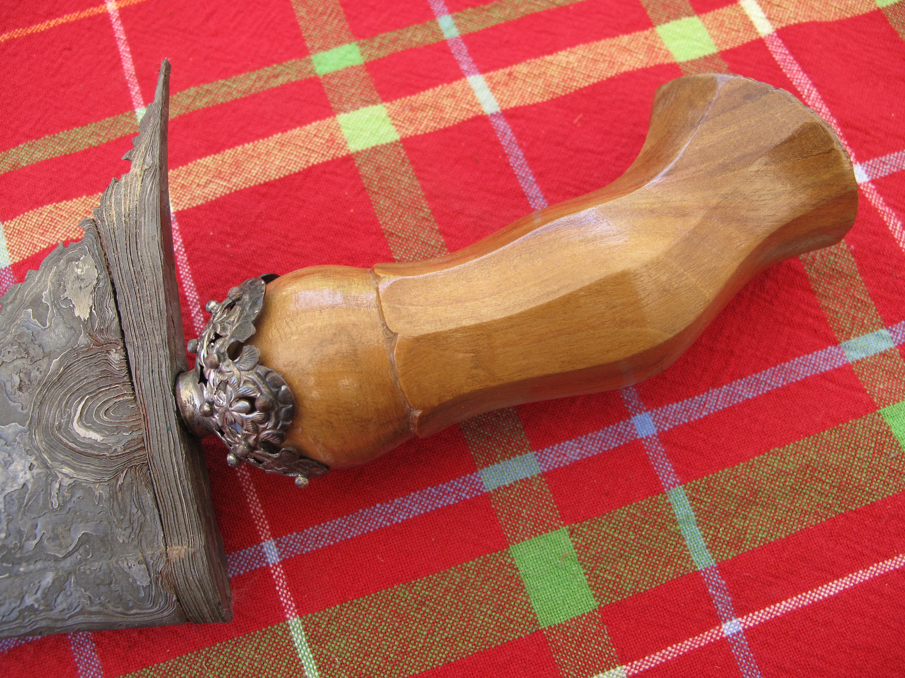 Old Kris Knife With a Hand Forged Damascus Spatulate Blade 13 Inch ...