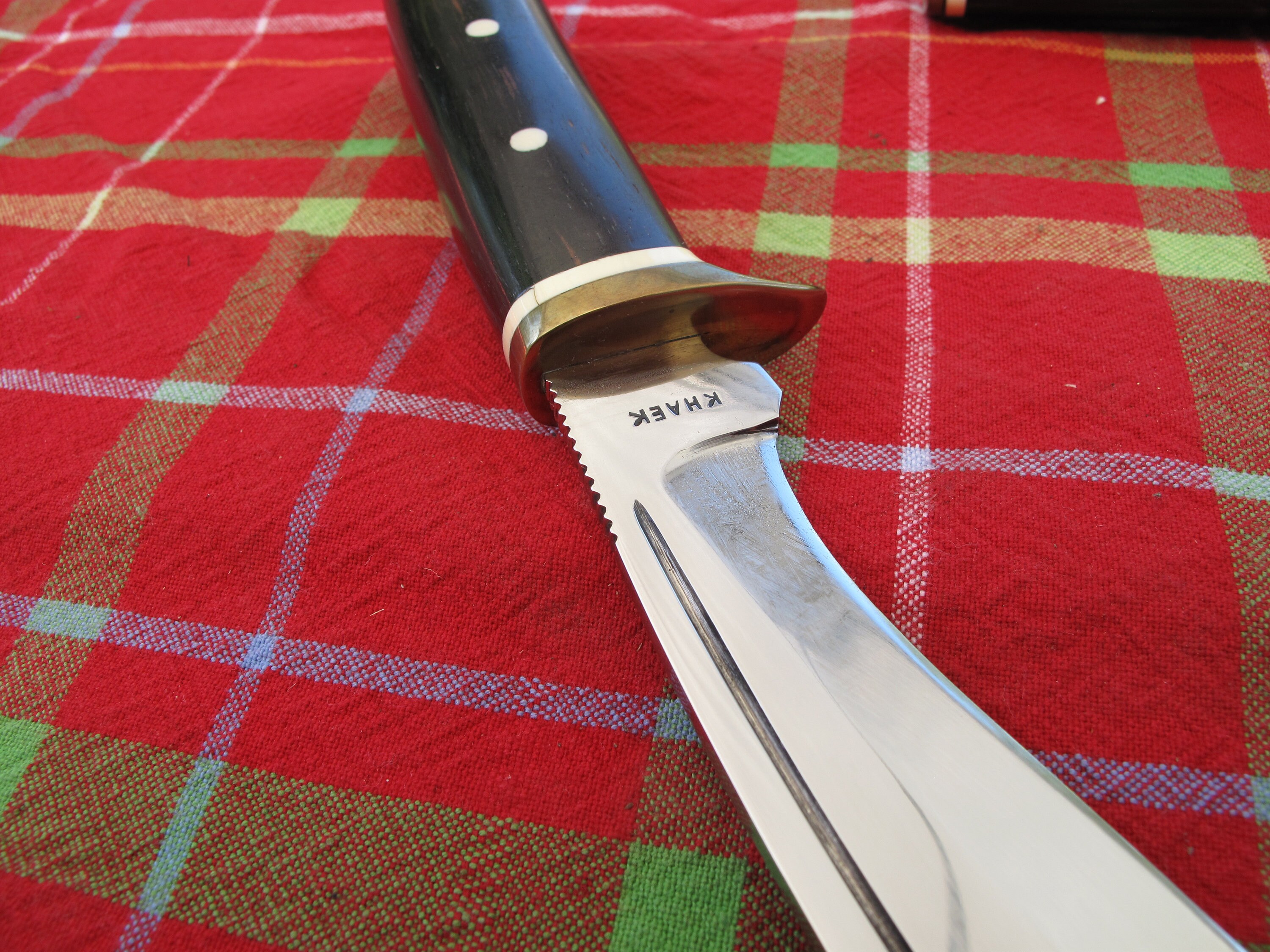 Enab Fighting Knife Thai Hand Made Stainless Steel Blade and Ebony ...