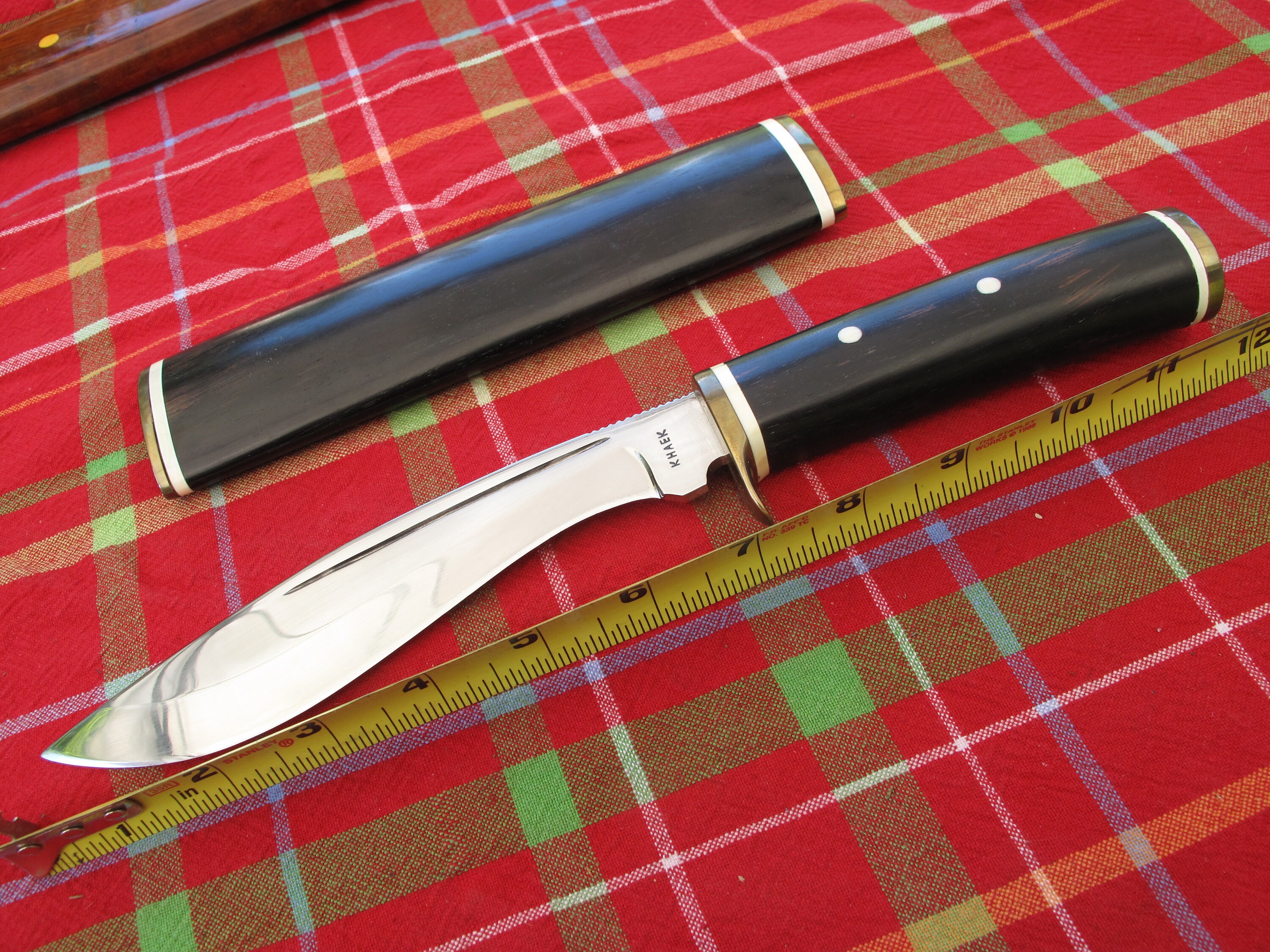 Enab Fighting Knife Thai Hand Made Stainless Steel Blade and Ebony ...