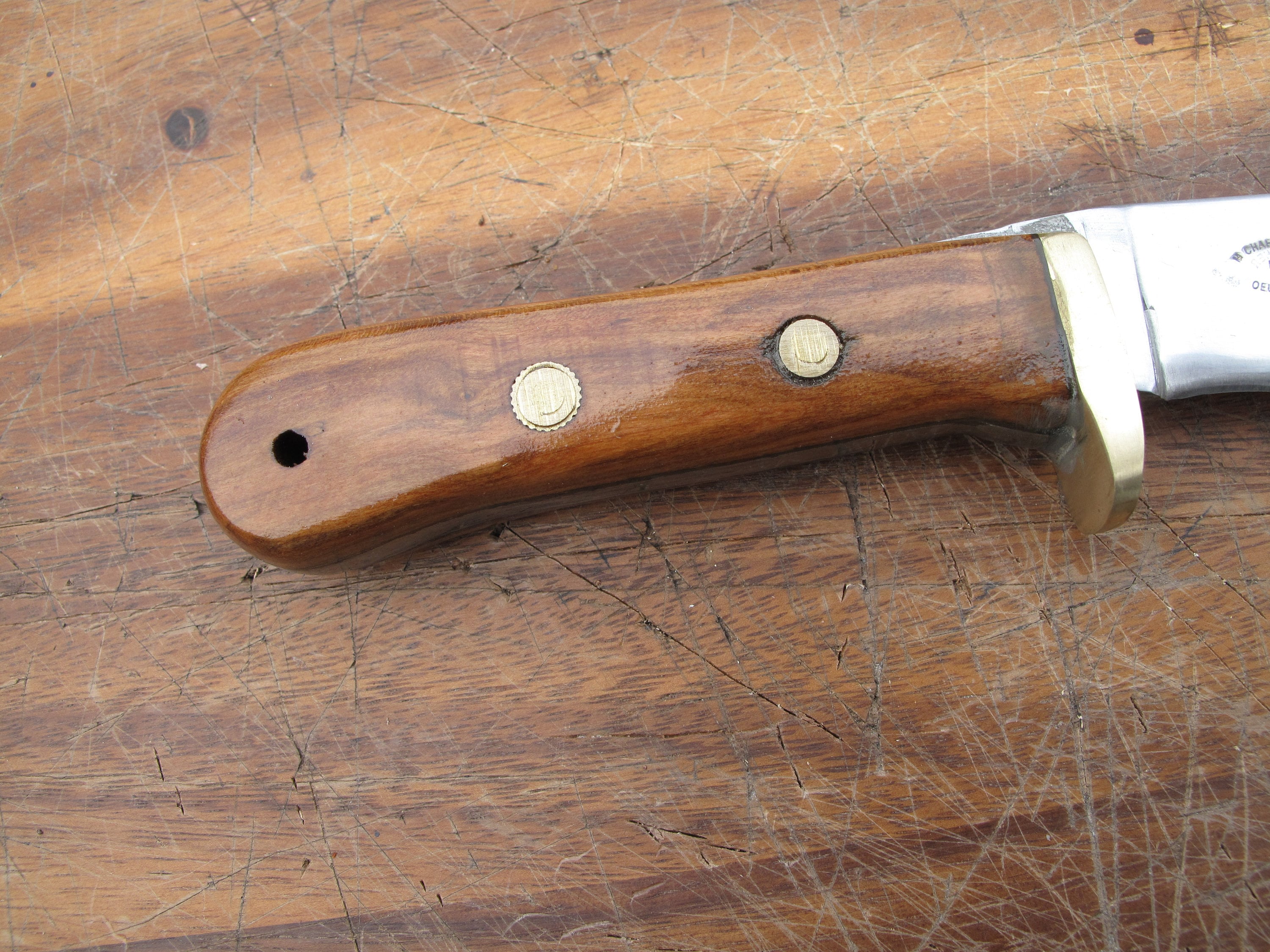 Made in the USA Hunting, Belt Knife, 5160 Steel Blade and Plum Wood ...