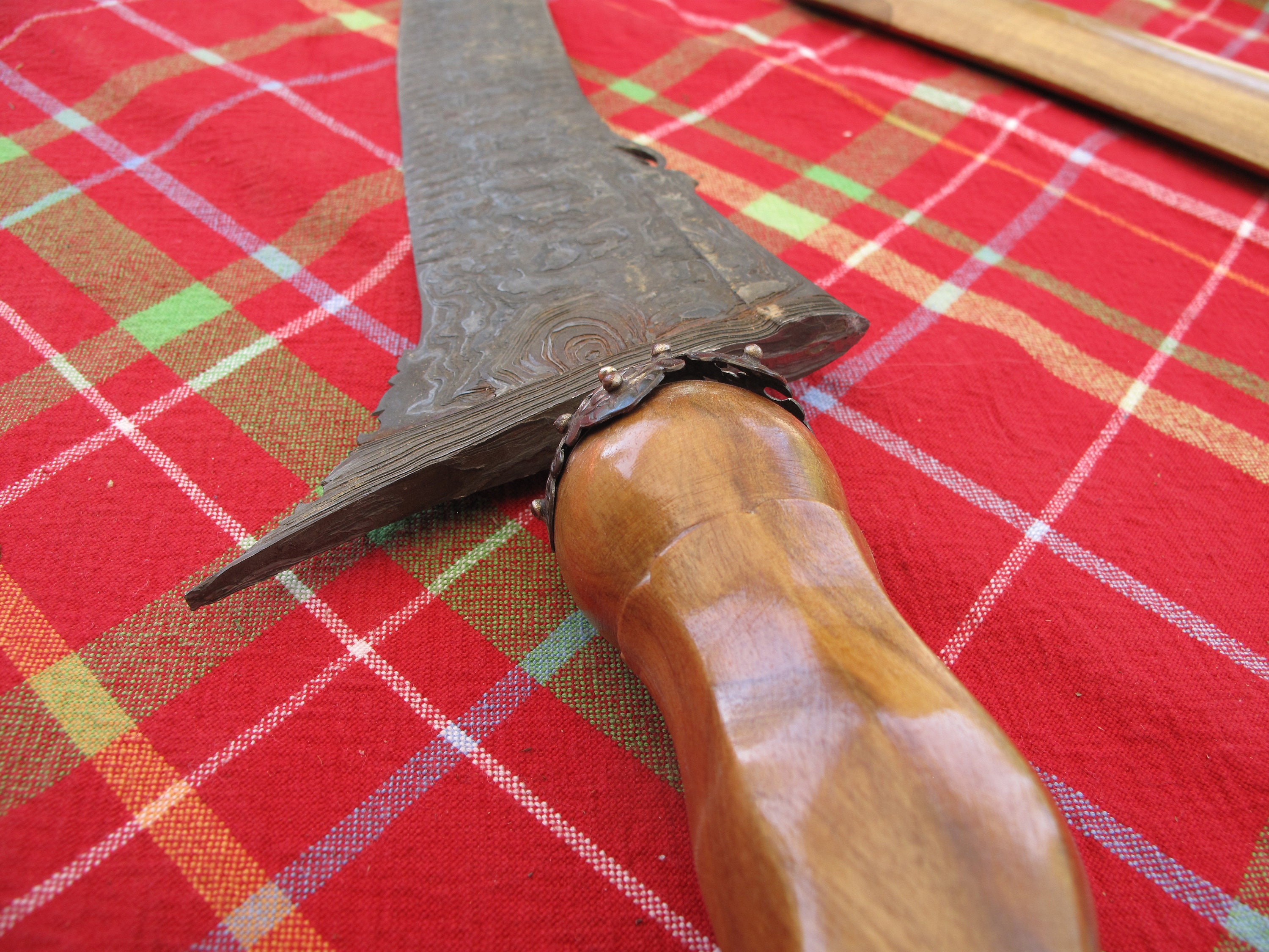 Old Kris Knife With a Hand Forged Damascus Spatulate Blade 13 Inch ...