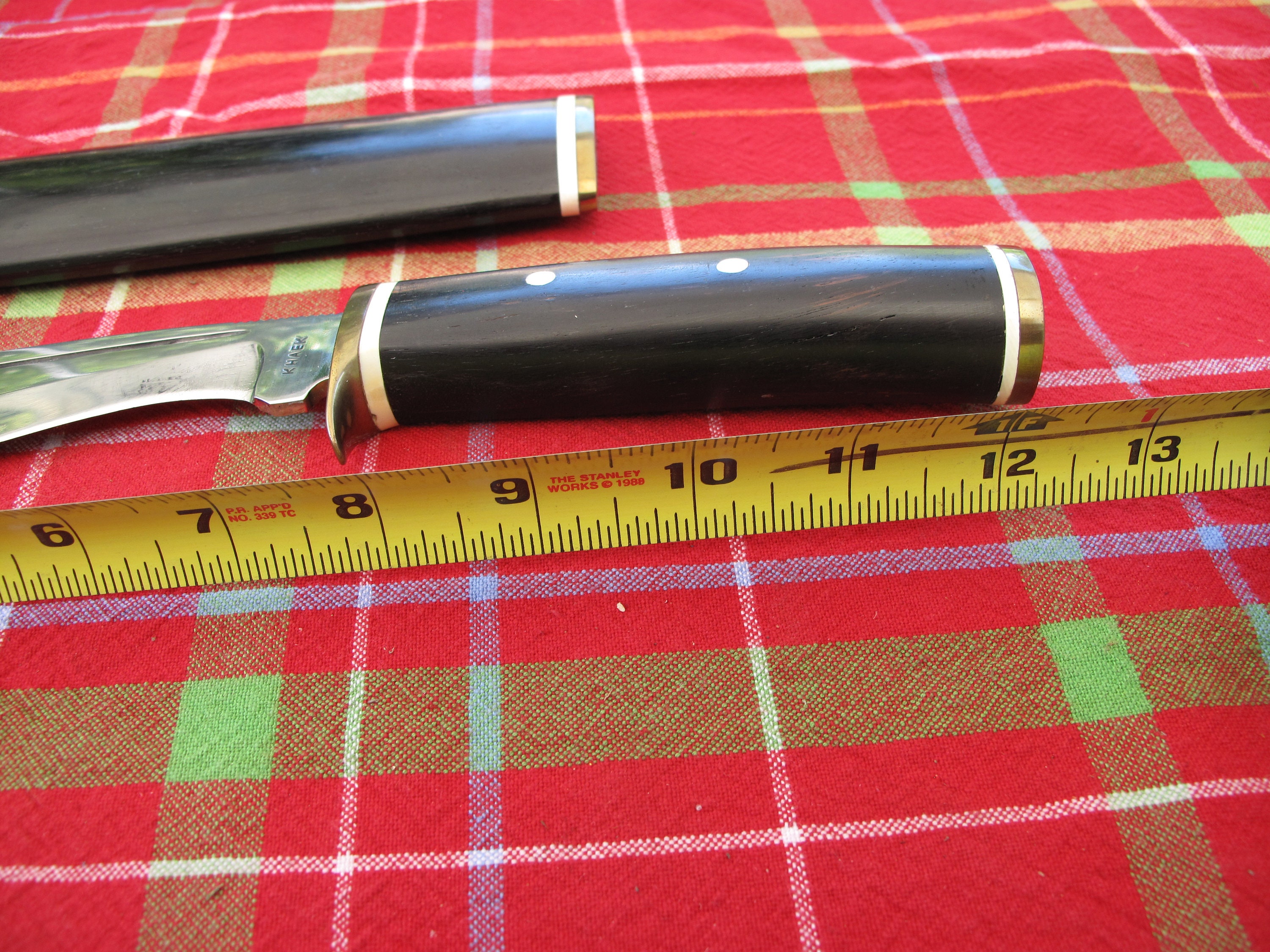 Enab Fighting Knife Thai Hand Made Stainless Steel Blade and Ebony ...