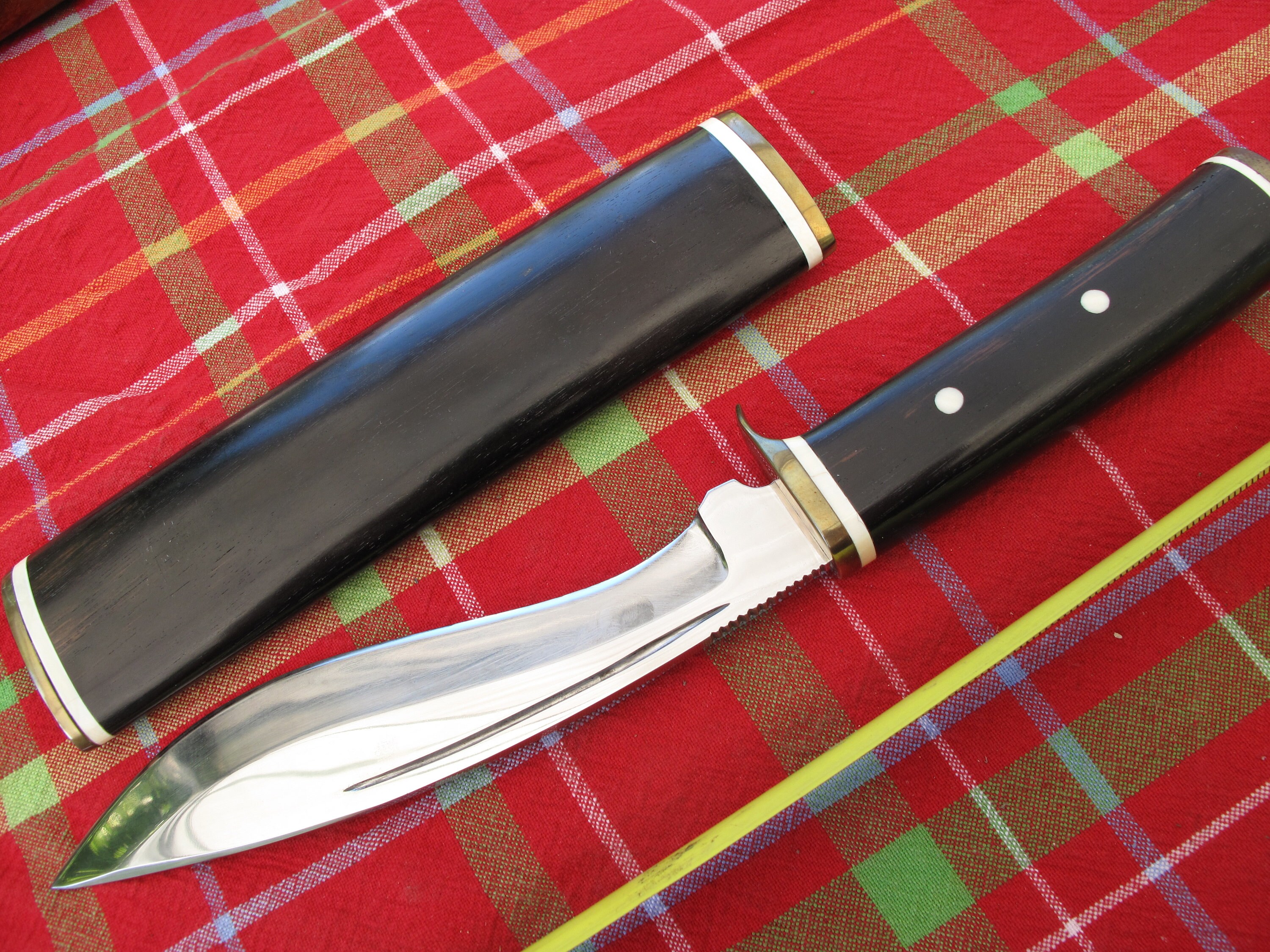 Enab Fighting Knife Thai Hand Made Stainless Steel Blade and Ebony ...