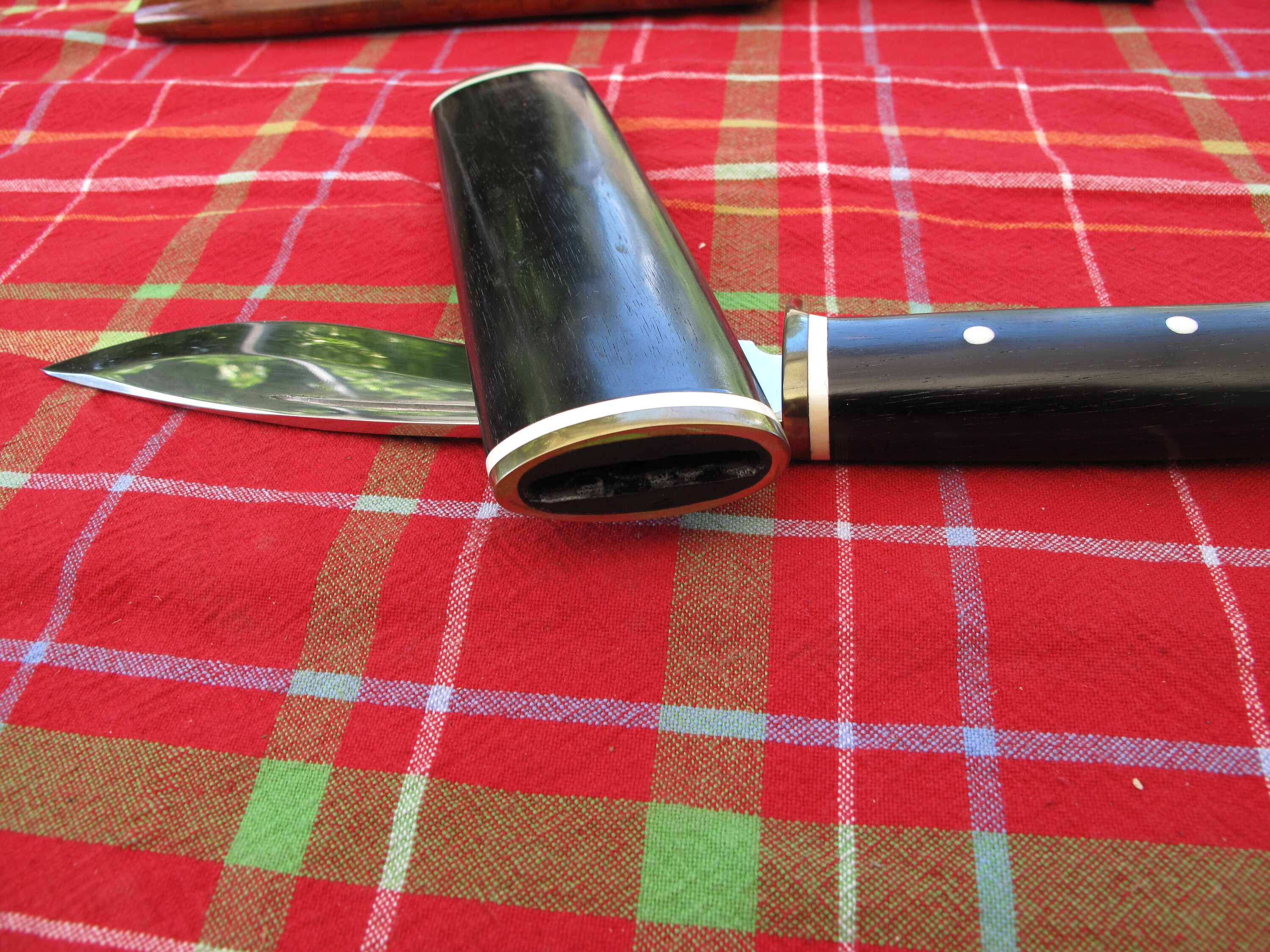Enab Fighting Knife Thai Hand Made Stainless Steel Blade and Ebony ...