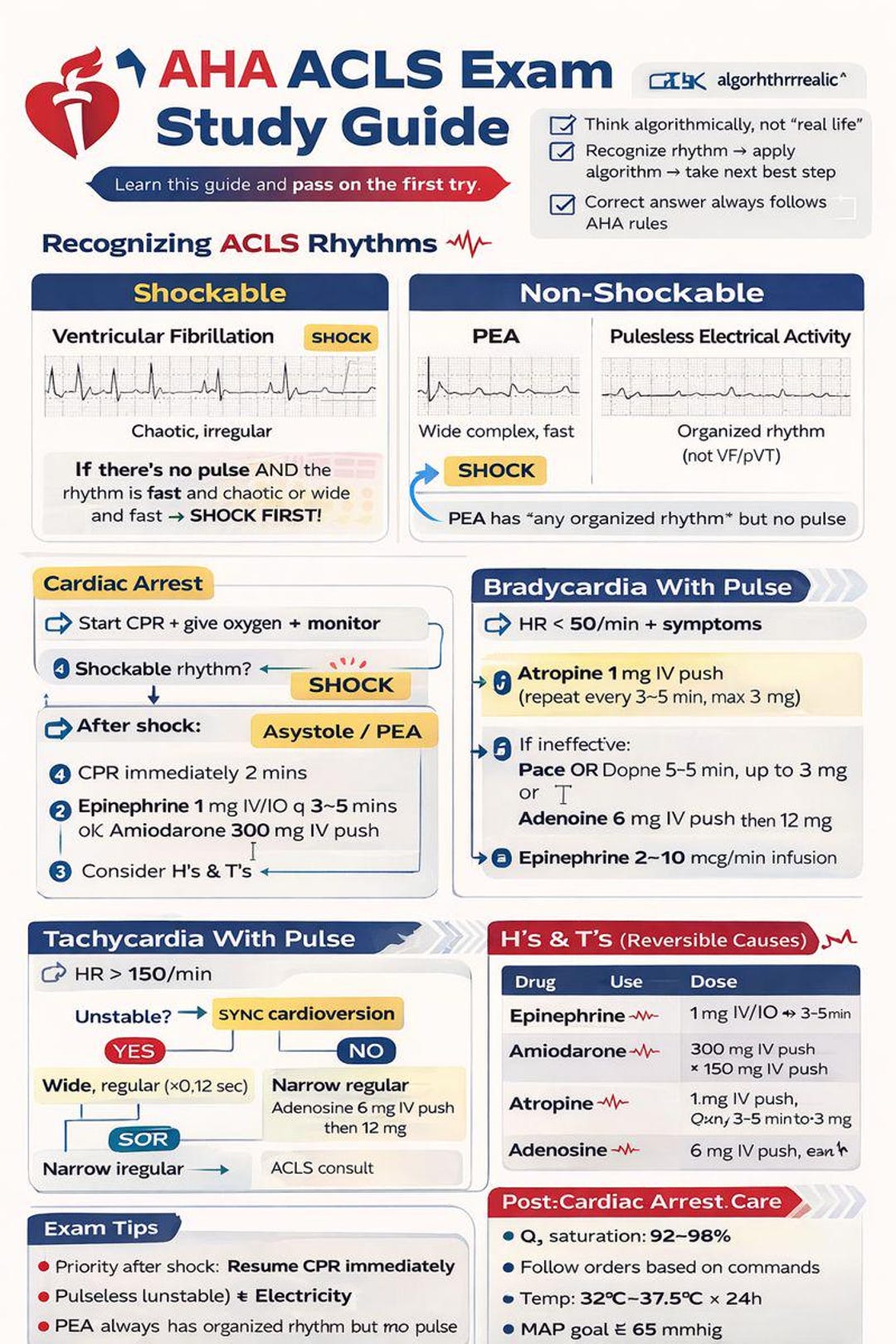 2025 AHA ACLS EXAM Study Guide (pass 100%) - Etsy UK