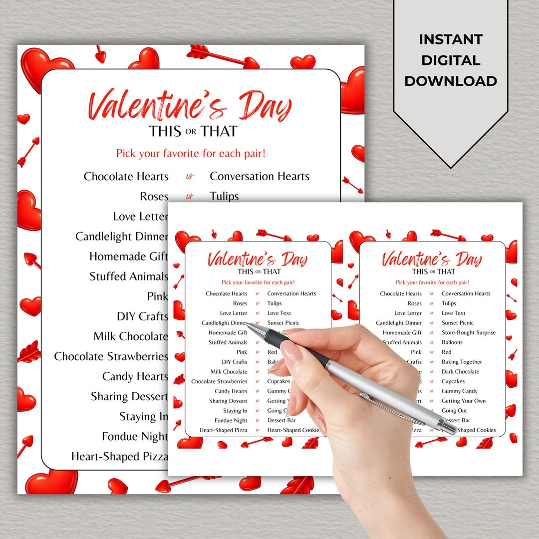 Valentines Day Icebreaker Game Printable | Fun Valentines Game for ...