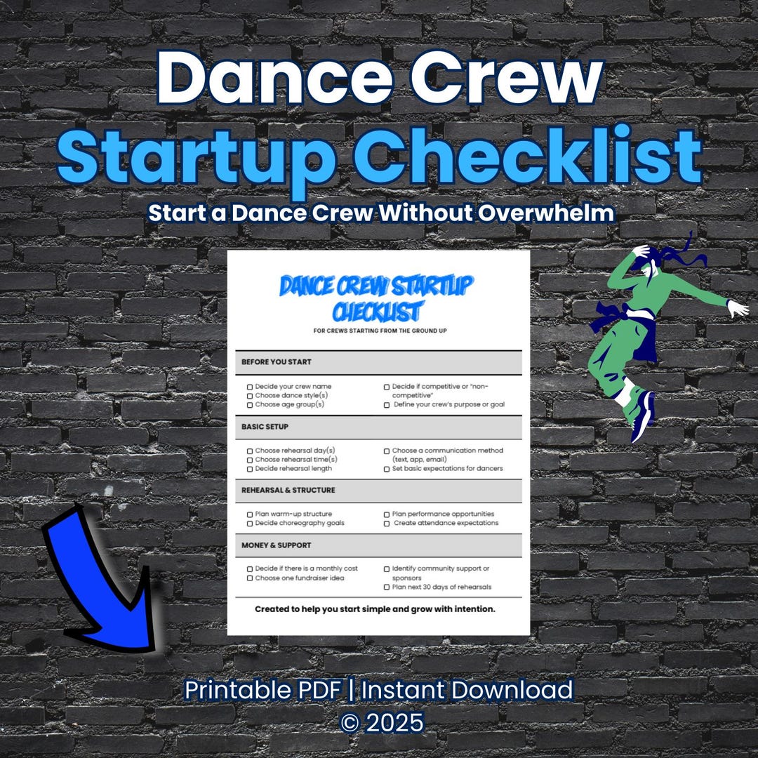 Dance Crew Startup Checklist for Coaches & Parents | Start a Dance Team ...