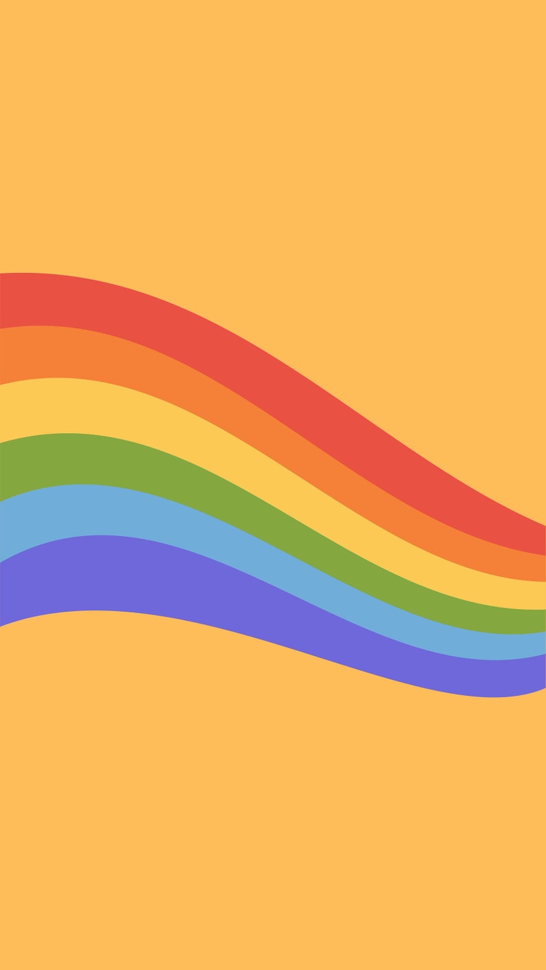 Vintage Rainbow Queer Simple Design Phone Wallpaper Set of 11 - Etsy