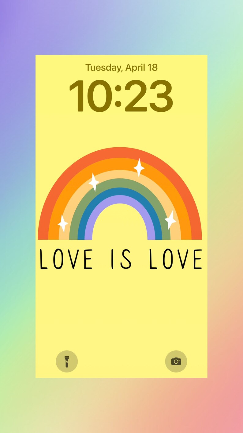 Vintage Rainbow Queer Simple Design Phone Wallpaper Set of 11 - Etsy