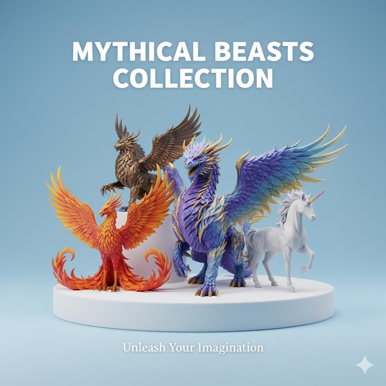 450+ FANTASY & MYTHICAL CREATURES - Dragons, Phoenixes, Unicorns ...