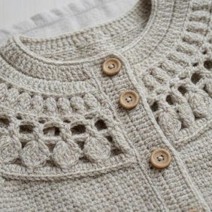 Crochet Baby Cardigan Pattern PDF – Easy Seamless Sweater for Newborn ...