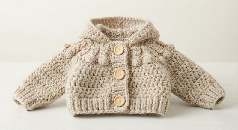 Granny Stitch Cardigan Crochet Pattern – Beginner Friendly Baby Sweater ...