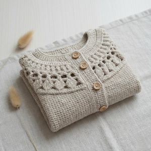Crochet Baby Cardigan Pattern PDF – Easy Seamless Sweater for Newborn ...