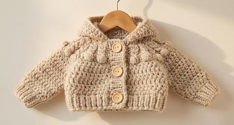 Granny Stitch Cardigan Crochet Pattern – Beginner Friendly Baby Sweater ...
