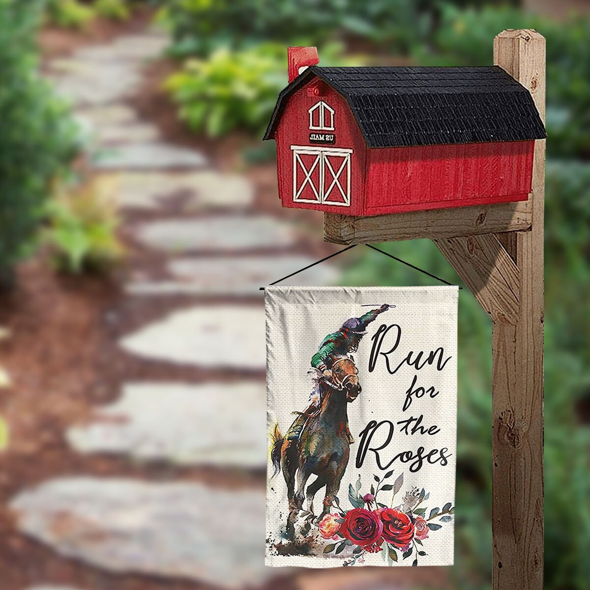 Run For The Roses Garden Flag sold by Garima Tewari | SKU 40930271 | 45 ...