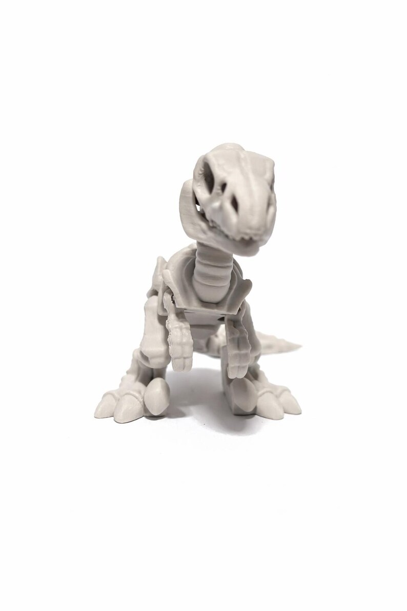 3D Printed Skeleton Velociraptor – Spooky Dino Desk Toy, Fossil ...