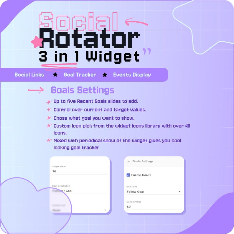 Events + Social Rotator Widget for Streamelements | 3-in-1 Twitch ...
