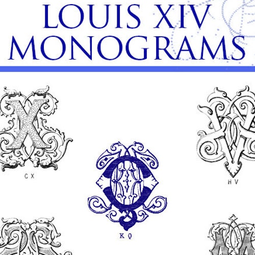 864 FRENCH MONOGRAMS Louis XIV Rare Printable Designs Book for | Etsy