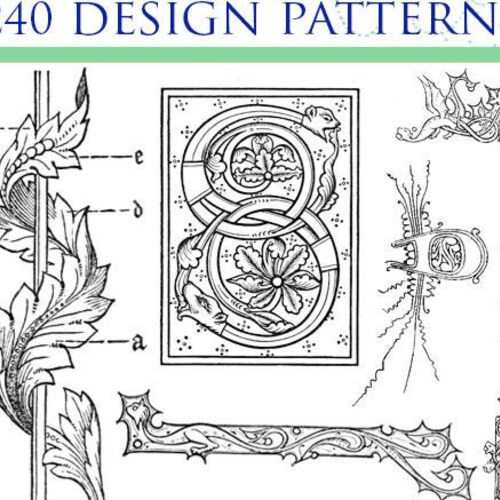 A Manual of Illumination Lessons With 240 Black and White - Etsy