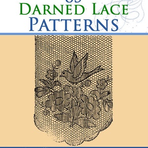 85 DARNED LACE PATTERNS 81 Pages of Pattern Designs Rare Old Book ...