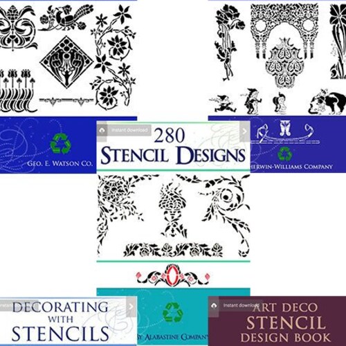 Rare Collection of 5xdecorative STENCIL PATTERN Books for All - Etsy