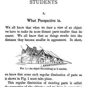 PERSPECTIVE for ART STUDENTS With Questions 208 Diagrams 300 Pages ...