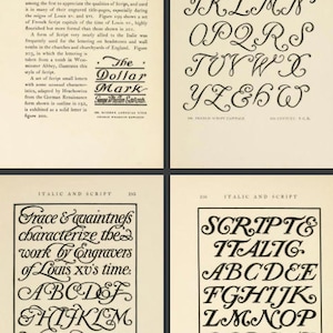 GUIDE to LETTERS & LETTERING Rare Illustrated Reference Book for Crafts ...