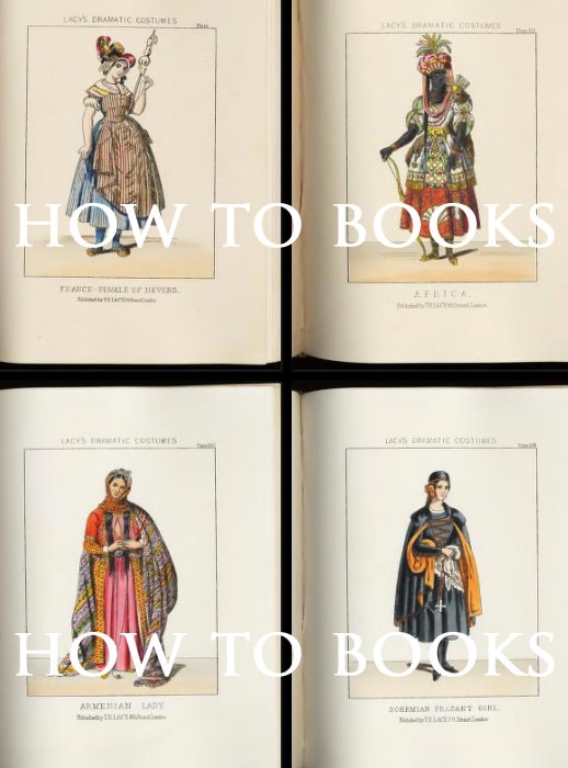 200 HISTORICAL FEMALE COSTUMES in Full Page Colored Images of | Etsy