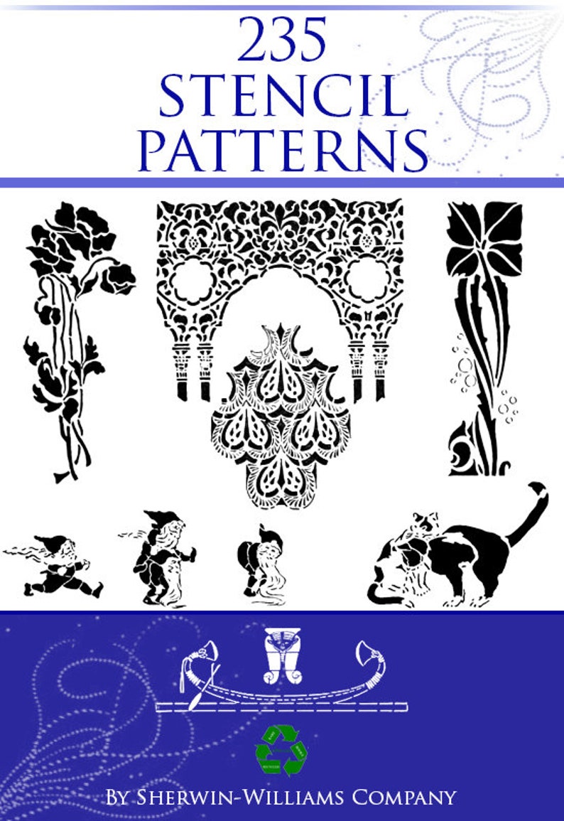 235 STENCIL PATTERNS Rare 1910 Design Catalog for All Crafting - Etsy