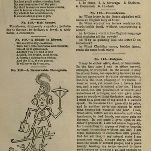 BIG Book of 794 PUZZLES Rare Old 1890 ILLUSTRATED Children's Book 125 ...