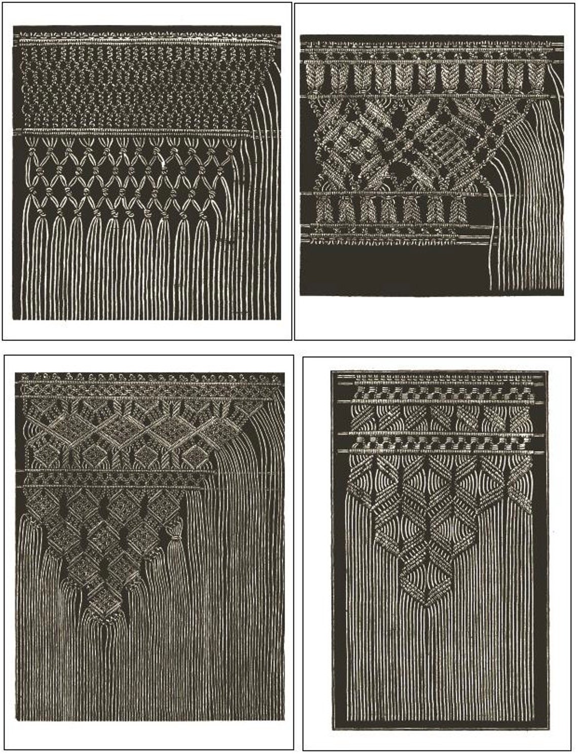 Victorian MACRAME Lace Making PATTERNS Knots & Weaving Tutorial Book ...