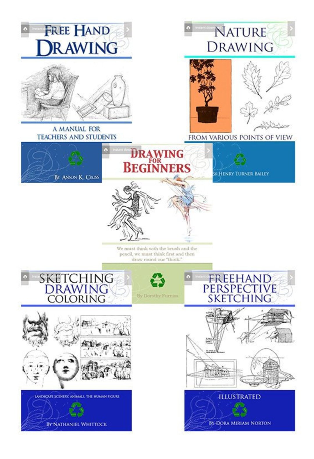 Rare Collection of 5 X Vintage HOW to DRAW and SKETCH Art Books ...