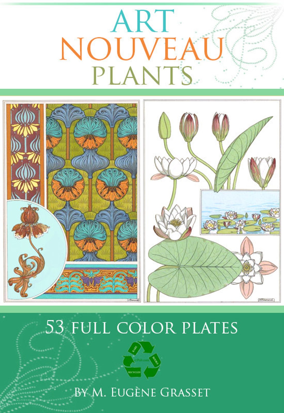 ART NOUVEAU PLANTS Pattern Book 53 Full Color Plates by M. Eugène ...