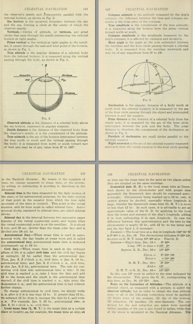 The Old MARINERS HANDBOOK for Navigators Yachtsmen Seamen a RARE ...