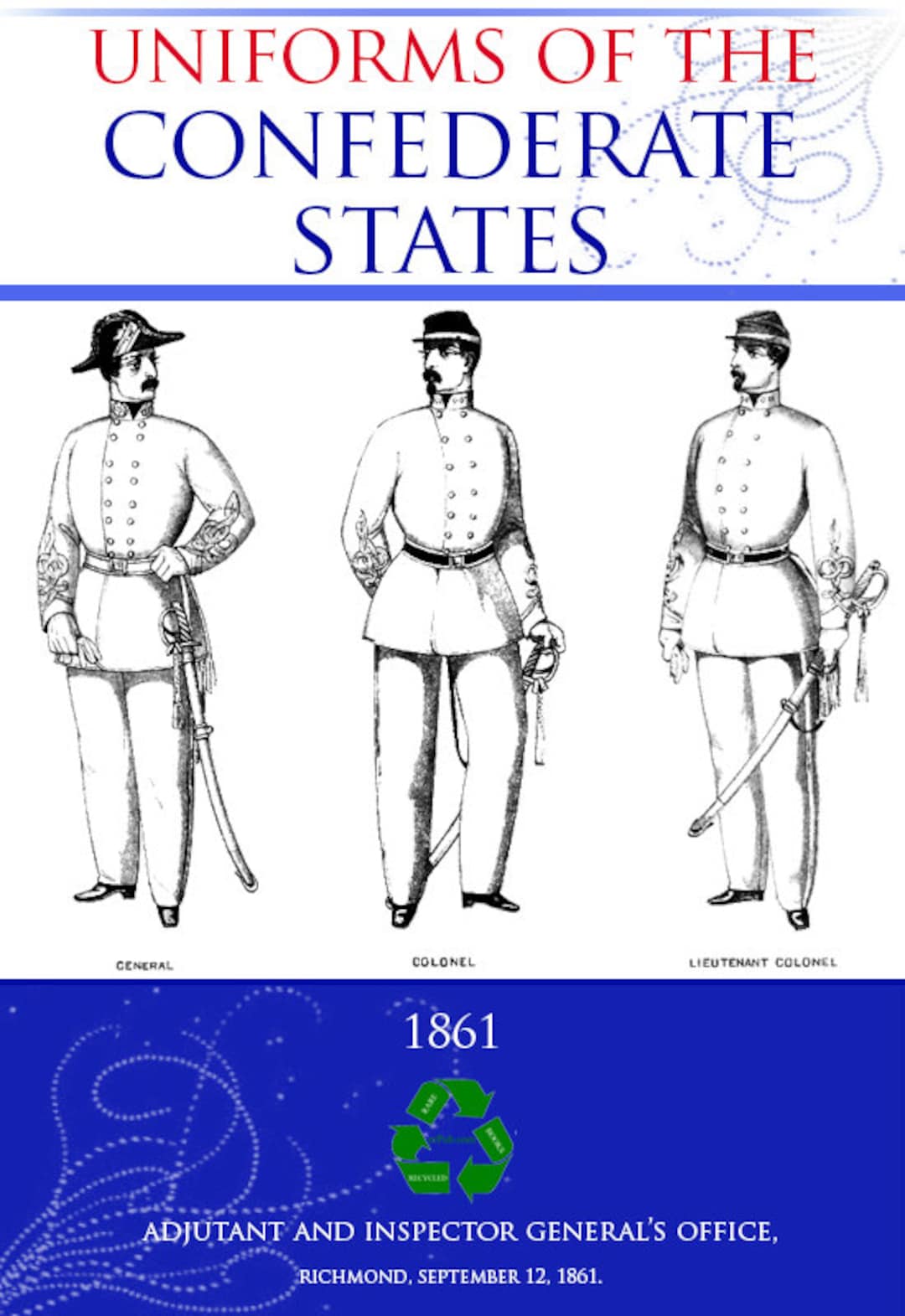 25 CONFEDERATE STATES Uniforms Printable Collection RARE 1861 ...