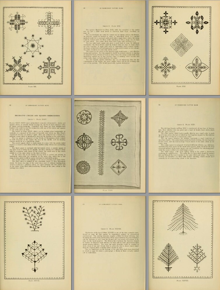 Rare 500 HAND EMBROIDERY PATTERNS Book of Leaves Plants | Etsy