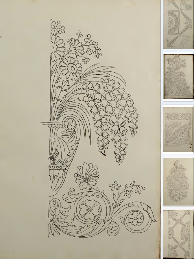100 FRENCH EMBROIDERY DESIGNS Rare 1793 French Pattern Book - Etsy