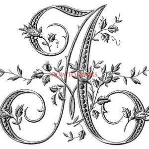 Ready to Print FRENCH MONOGRAM ALPHABET Pattern Book for Embroidery ...