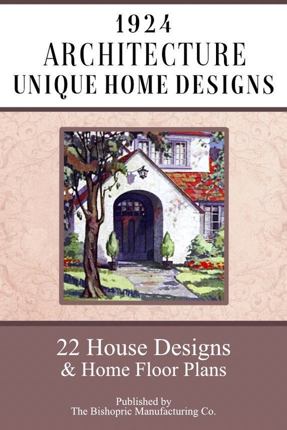 1924 American Architecture Unique Home Designs With 22 House - Etsy