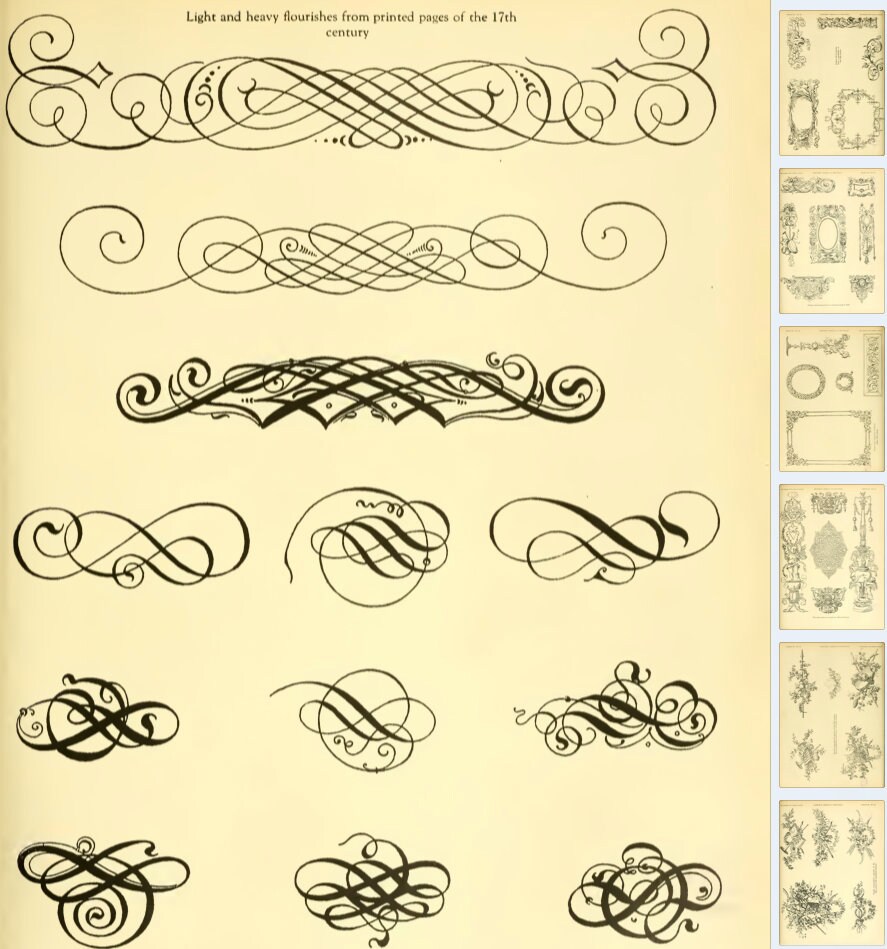 ILLUSTRATED DECORATIONS in PRINTING ~ Alphabets Book Covers Borders ...