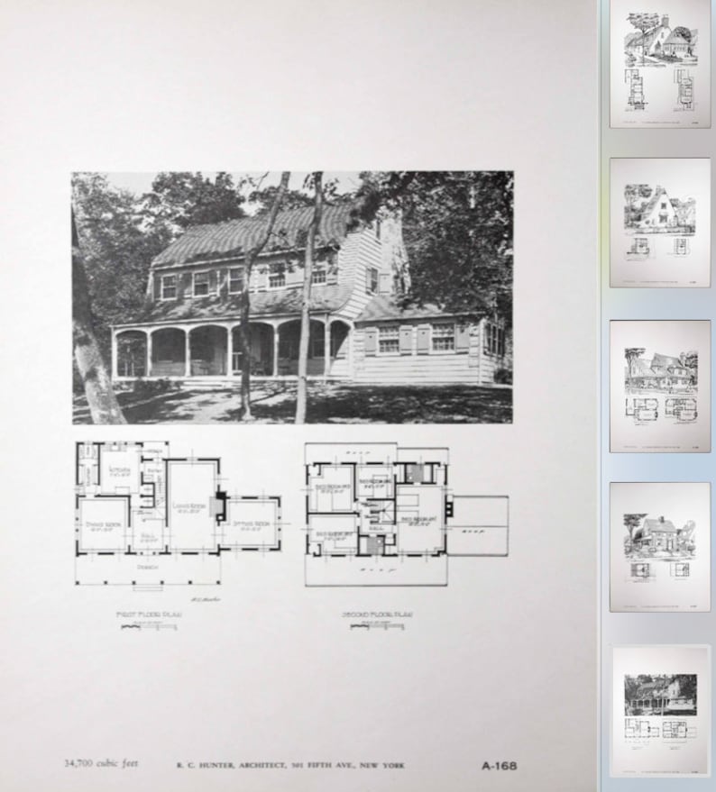 1930s Small House Designs A Unique Collection of 50 - Etsy