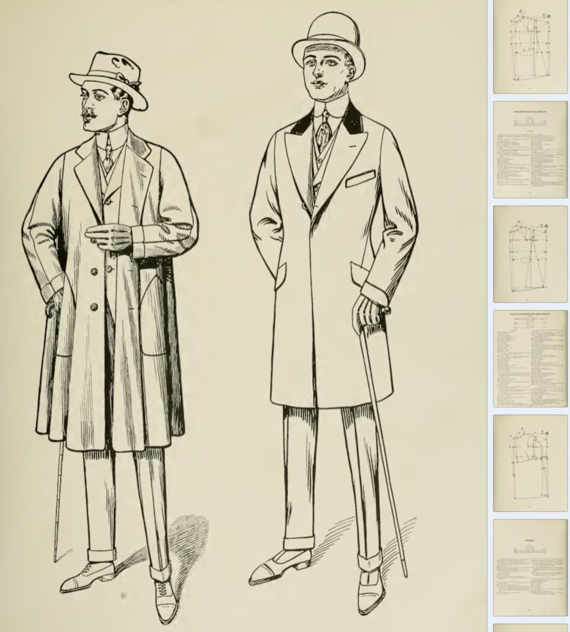 Design Your Own Clothes Art Deco MENS TAILORING Tutorial | Etsy