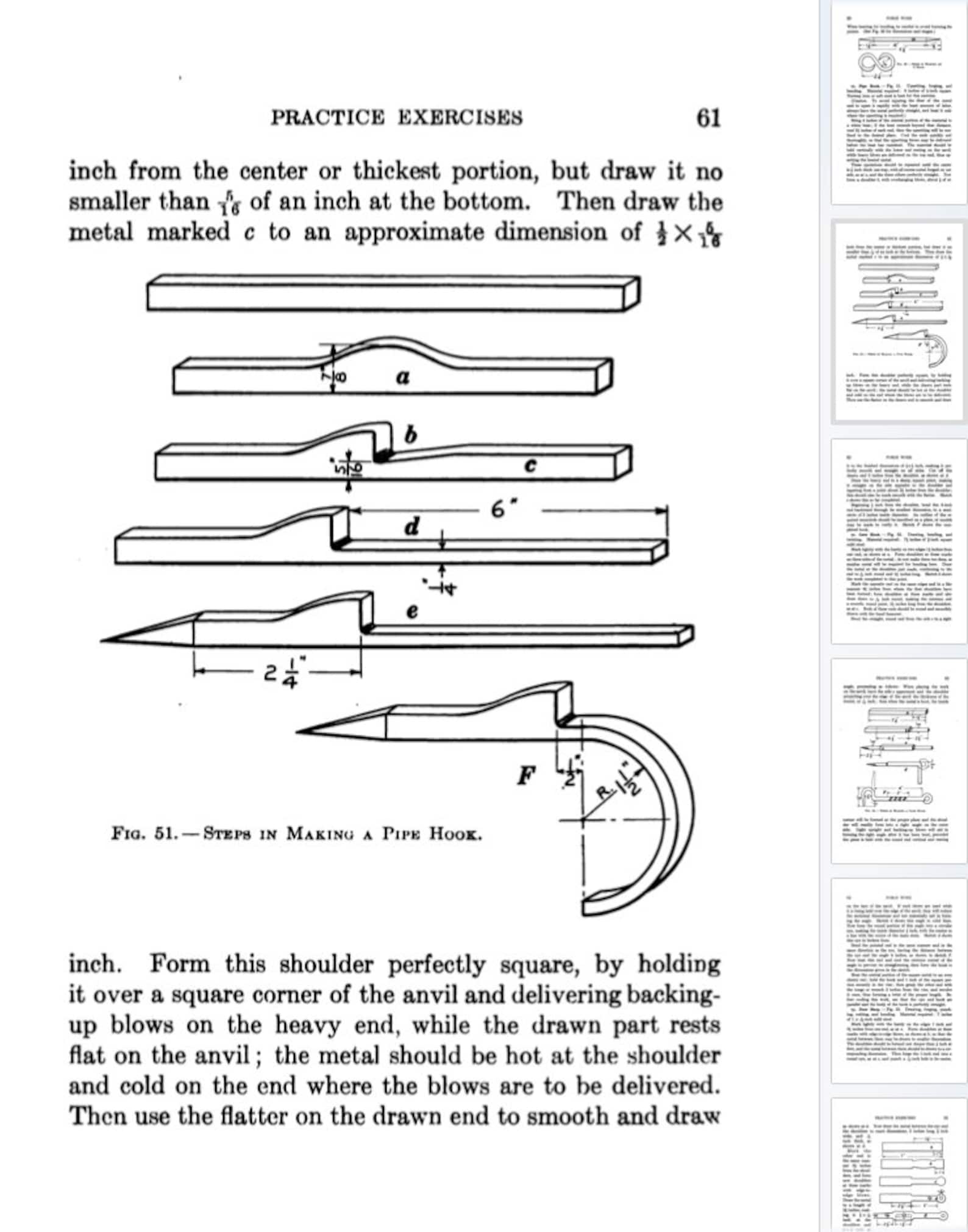 FORGE WORK TUTORIAL Illustrated Textbook Blacksmith | Etsy