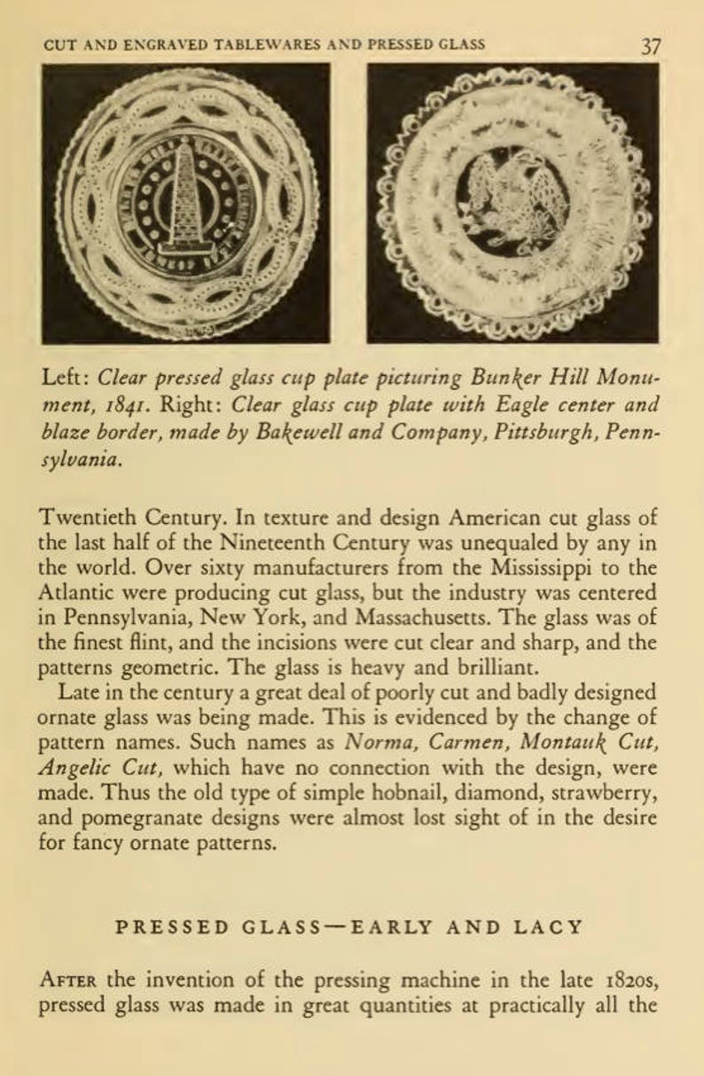 EARLY AMERICAN GLASS a Rare Illustrated Historical Book on - Etsy
