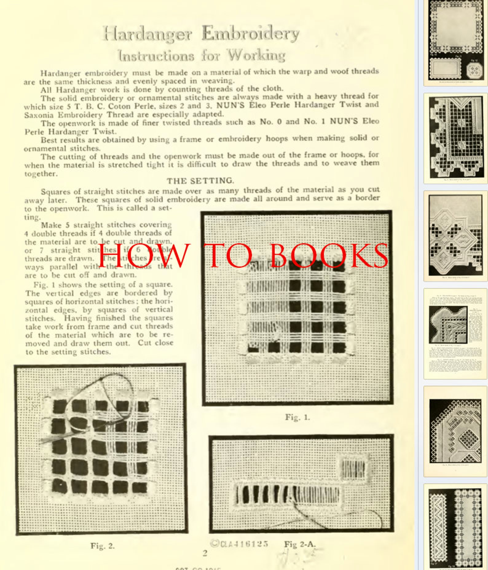 HARDANGER NORWEGIAN EMBROIDERY Drawn Thread Work Designs Stitches ...