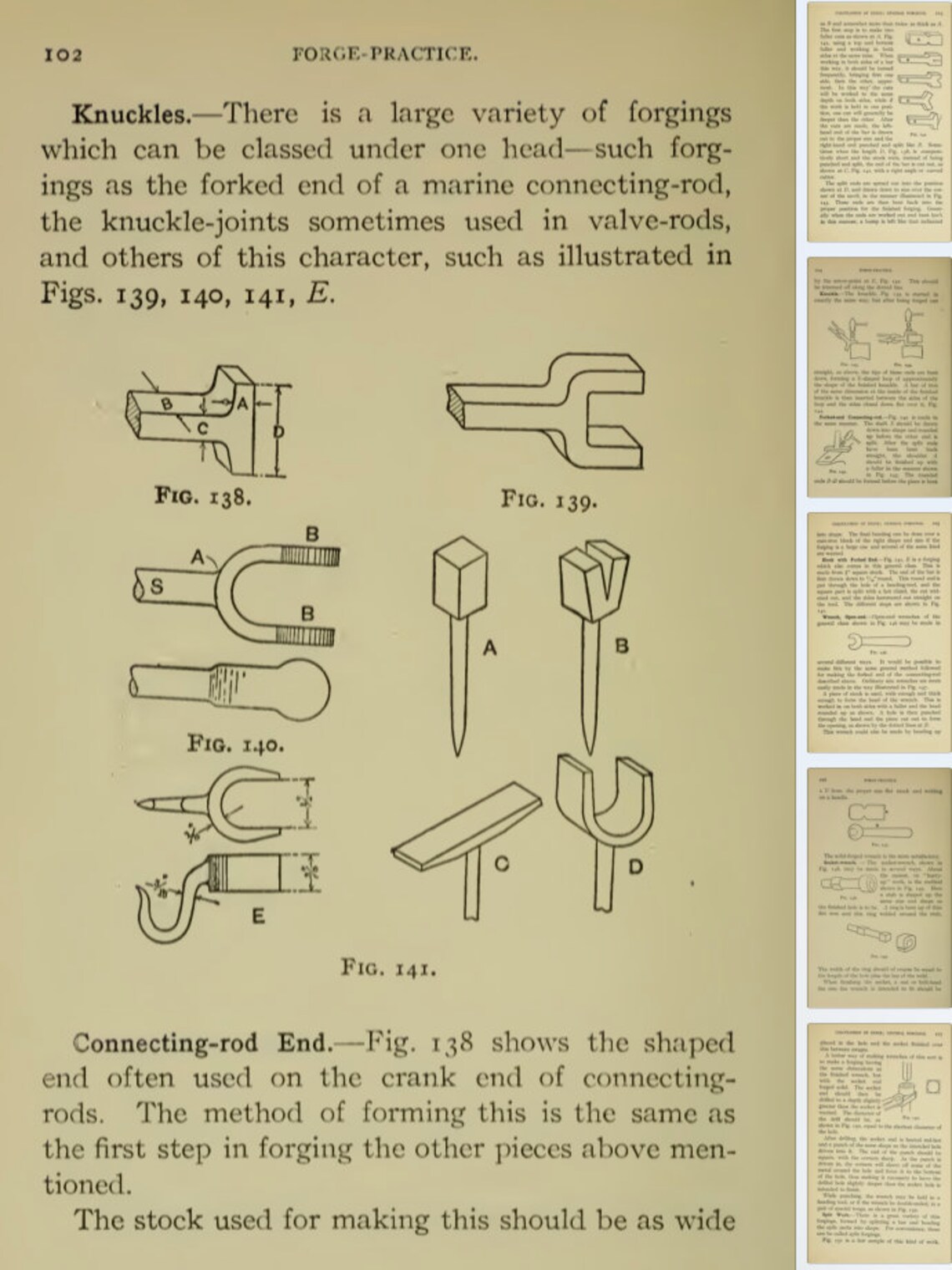 ELEMENTARY FORGE PRACTICE Illustrated Forge Work Blacksmith Tool ...