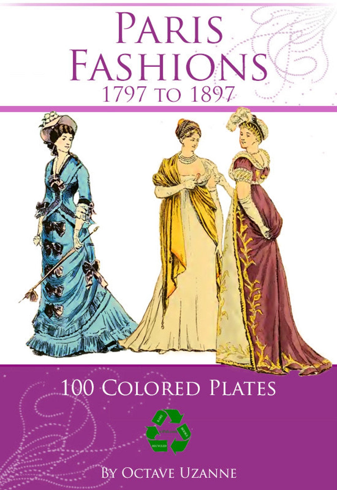 PARIS FASHIONS 1797 to 1897 With 100 Full Page Colored Outfits ...