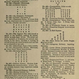 BIG Book of 794 PUZZLES Rare Old 1890 ILLUSTRATED Children's Book 125 ...